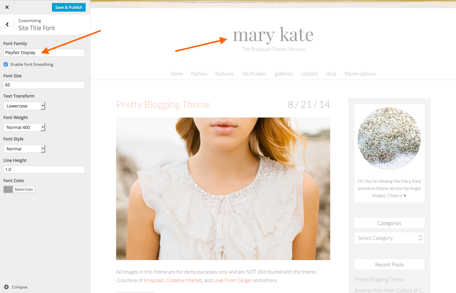How To Change Site Title Font Logo Font Knowledge Base