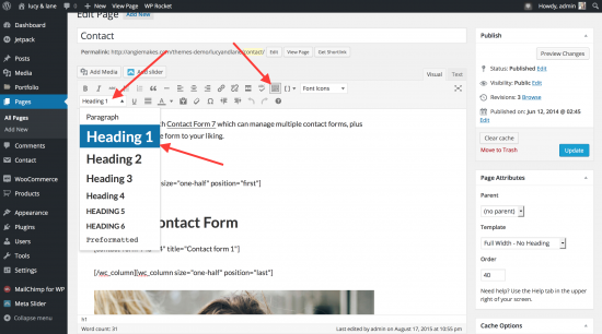 Insert Headings H1 H2 H3 H4 H5 H6 Into Wp Editor Knowledge Base